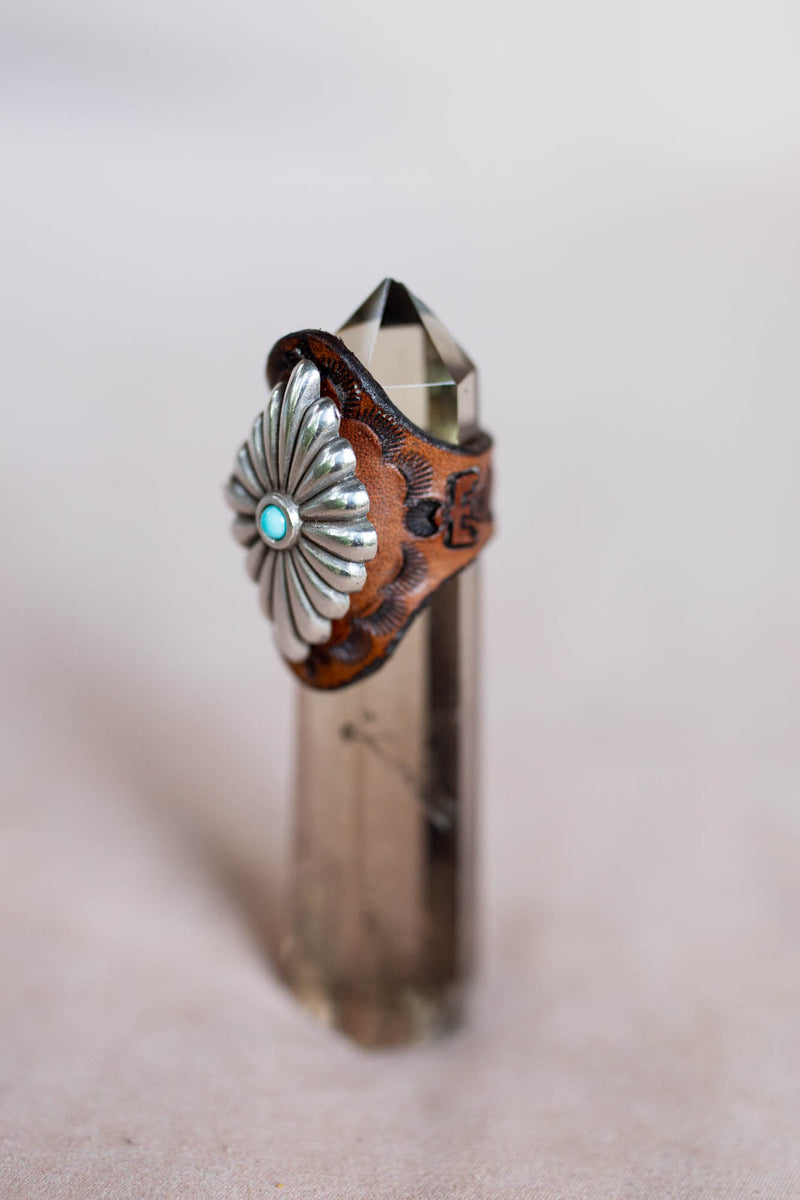 Handmade Turquoise and Leather Rings | Buffalo Girl®